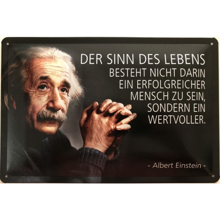 Einstein Spruch: Der Sinn des Lebens besteht nicht darin ein erfolgreiche Mensch zu sein ...