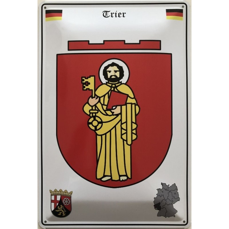 Deutschland Trier Wappen - Blechschild 30 x 20 cm