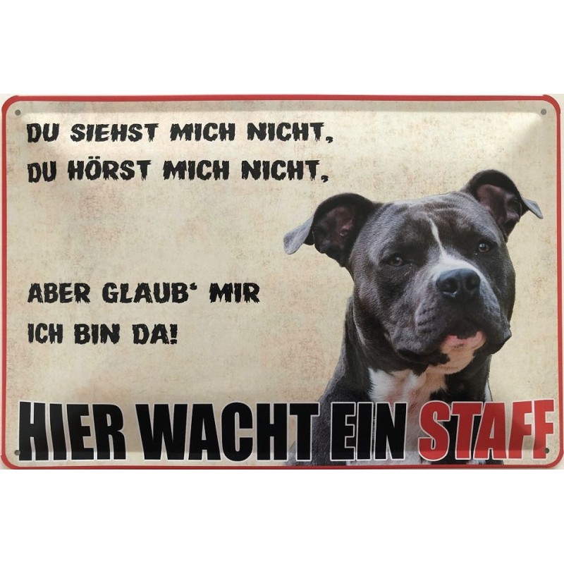 Warnschild: Du siehst mich nicht - Du hörst mich nicht - aber glaub mir ... Warnschild: Du siehst mich nicht - Du hörst mich nicht - aber glaub mir ...